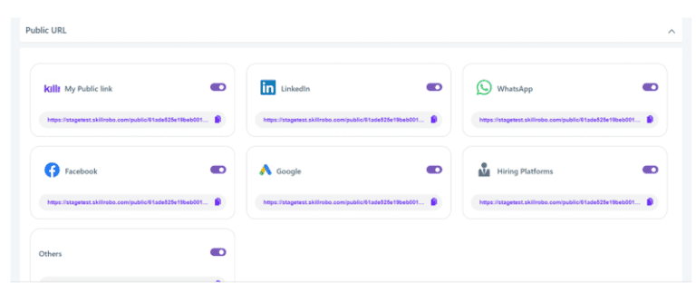 How does the assessment of Public URL works? - SkillRobo